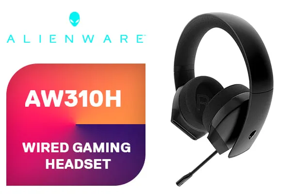 Alienware AW310H Gaming Headset - Black OPEN BOX | Premium Gaming Audio