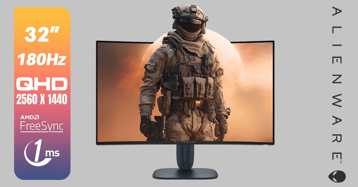 Alienware AW3225DM 32-Inch Curved Gaming Monitor - Ultimate Immersion