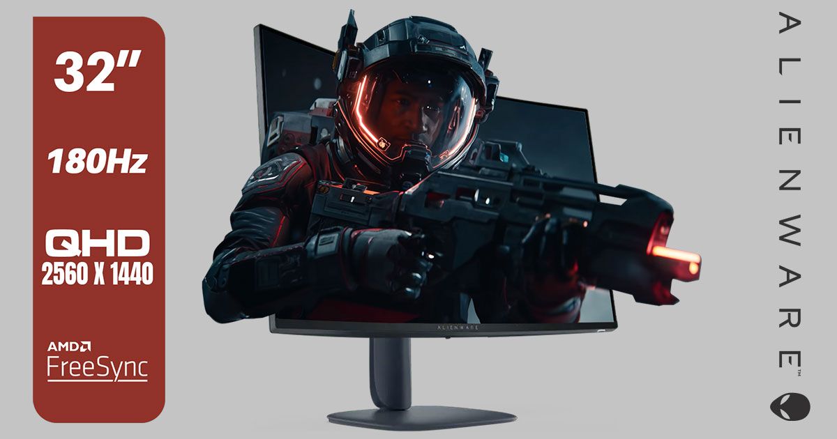Alienware AW3225DM 32" Curved QHD 180Hz Gaming Monitor