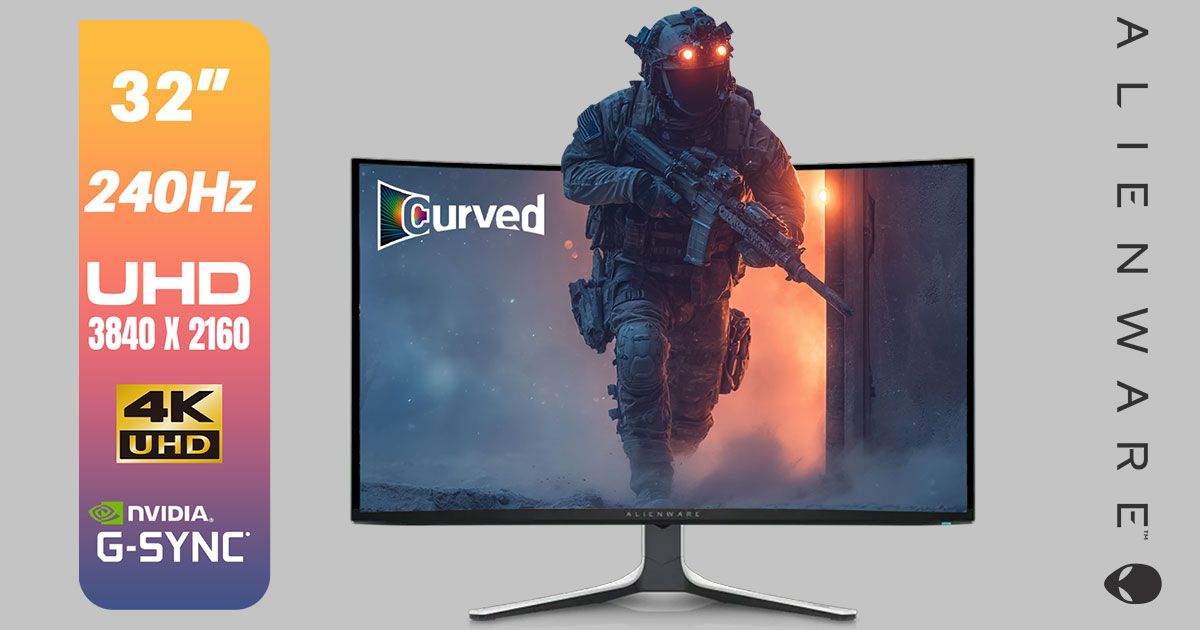 Alienware AW3225qf 32-Inch Curved Gaming Monitor | Ultimate Immersive ...