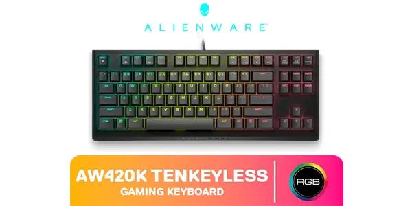 Alienware AW420K TKL Mechanical Gaming Keyboard - RGB, PBT