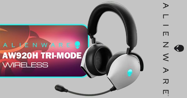 Alienware AW920H Tri-Mode Wireless Gaming Headset - Lunar Light | Buy Now