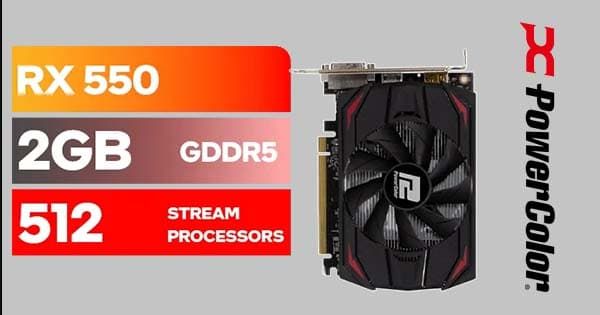 AMD Radeon RX 550 2GB GDDR5 Graphics Card - Affordable Power