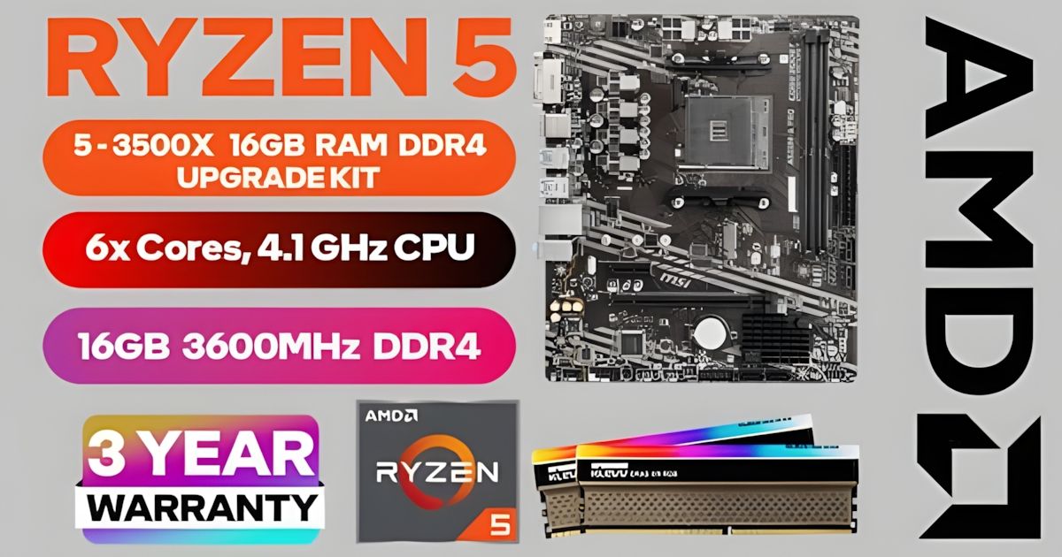 Upgrade Your Gaming Setup: AMD Ryzen 5 3500X A520M A PRO 16GB RGB ...