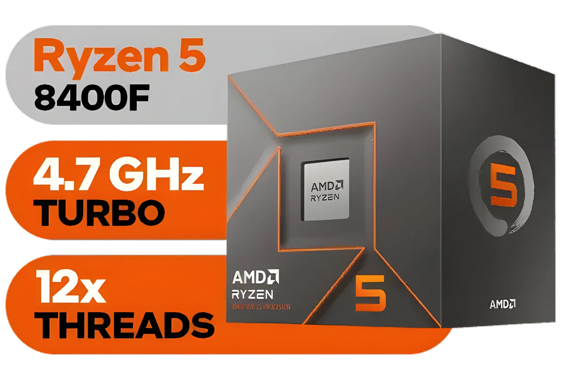 AMD Ryzen 5 8400F Processor - High Performance CPU for Gaming ...