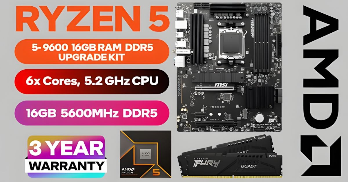 AMD RYZEN 5 9600 PRO B650 S WiFi Upgrade Kit - Elevate Your PC