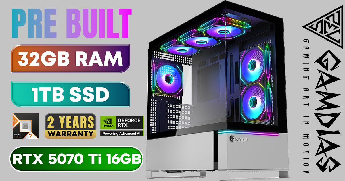 Ryzen 7 9800X3D + RTX 5070 Ti Gaming PC | DDR5