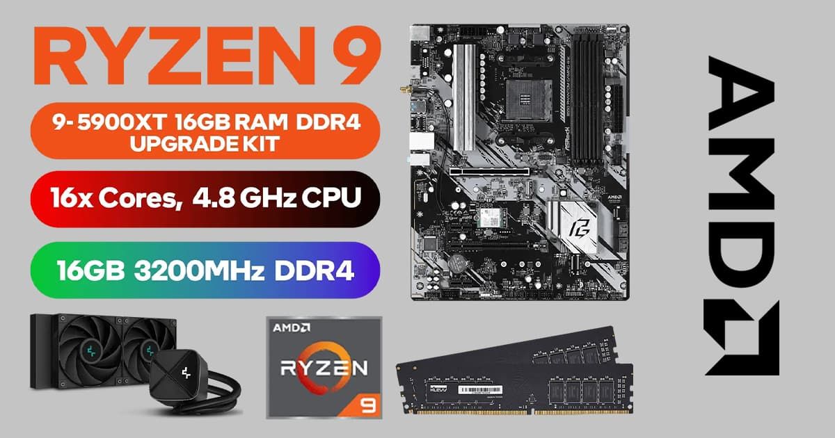 AMD Ryzen 9 5900XT B550 Upgrade Kit — 16GB 3200MHz