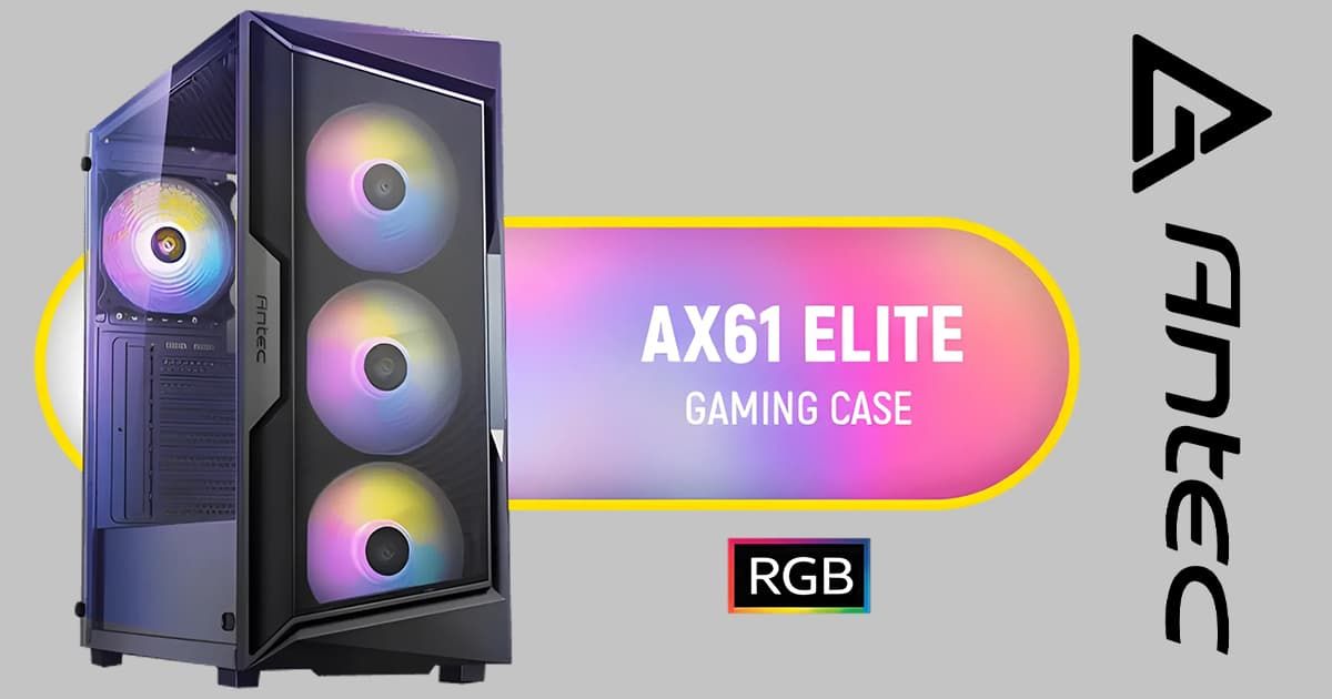 ANTEC AX61 Elite ATX Gaming Case Black - High-Performance Open Box