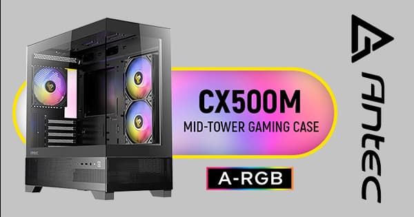 Antec CX500M ARGB Micro ATX Case — 360mm Radiator, Type-C