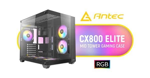 Antec CX800 RGB Elite Gaming Case - Black | Premium Gaming PC Case
