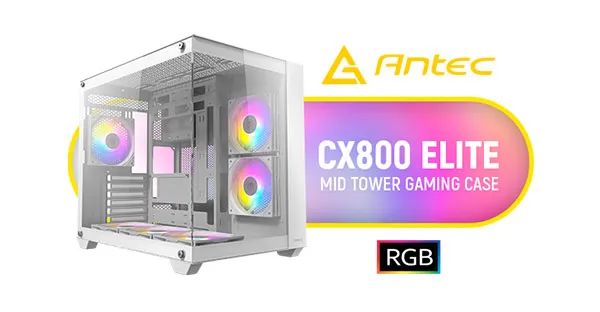 Antec CX800 RGB Elite Gaming Case - White | Stylish & High-Performance ...