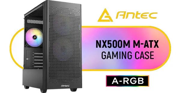 Buy Antec NX500M ARGB M-ATX Gaming Case - Open Box | Stylish Black Design