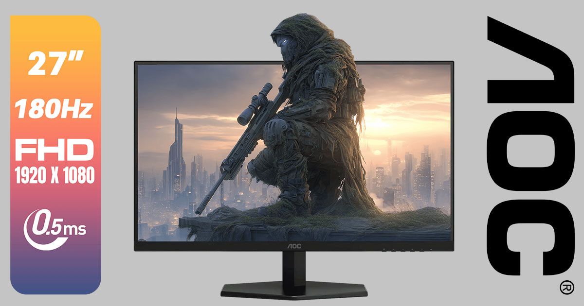 AOC 27G42E 27" 180Hz FHD Gaming Monitor, 0.5ms