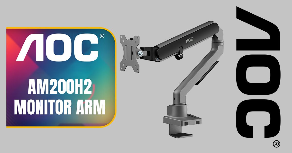 AOC AM200H2 Monitor Arm — 17–32" Desk Mount, 2–9 kg | Evetech