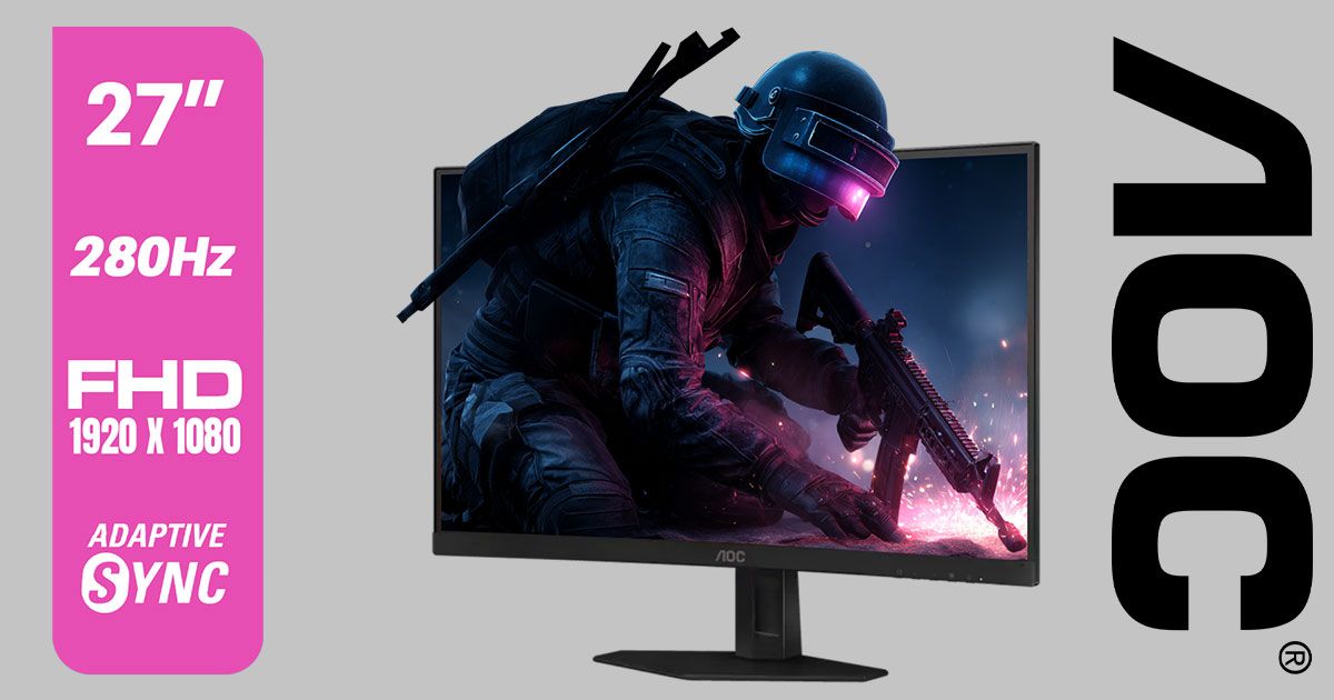AOC C27G4ZE 27" 280Hz Curved FHD Gaming Monitor