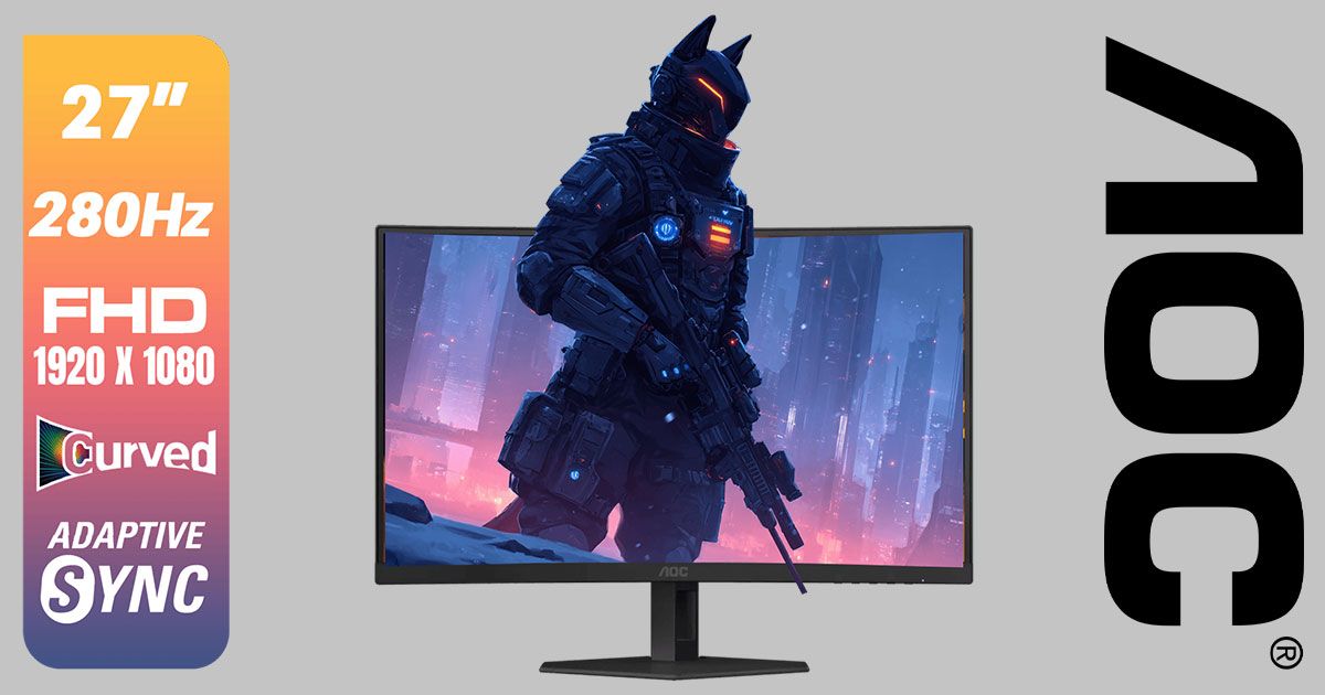 AOC C27G4ZE 27" 280Hz Curved FHD Gaming Monitor