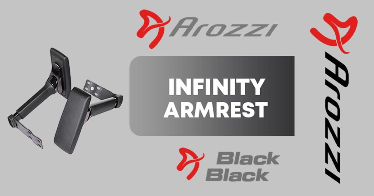 Arozzi AZ-INFINITY-BK Infinity Armrest — Adjustable 360°