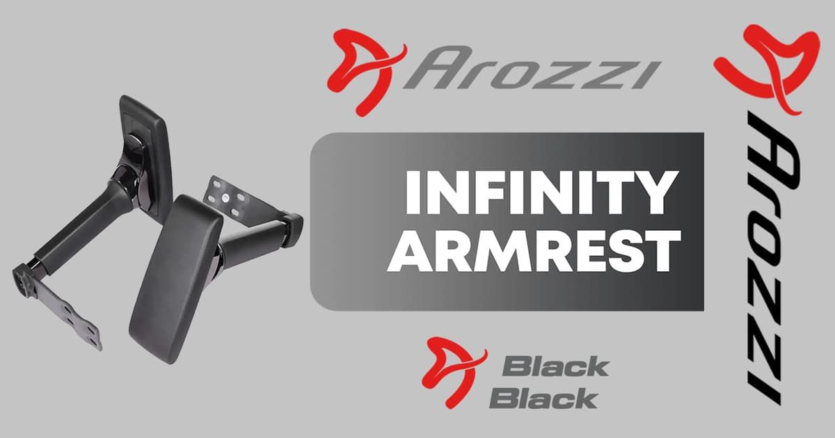 Arozzi AZ-INFINITY-BK Infinity Armrest — Adjustable 360°