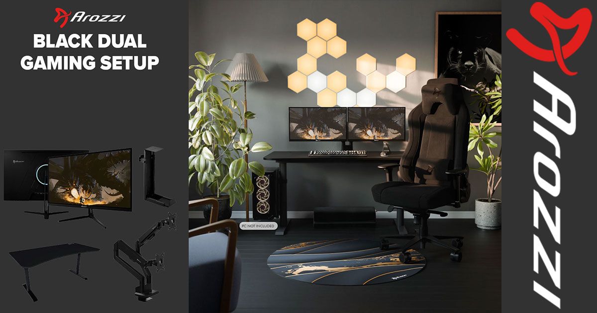 Arozzi Dual Monitor Gaming Setup — 27" QHD 180Hz