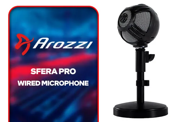 Arozzi Sfera Pro USB Gaming Microphone - Black - Best Deal - South Africa