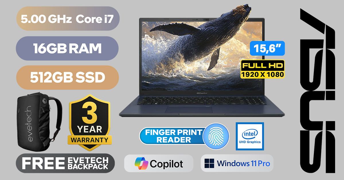 Asus ExpertBook 15 B1502CVA - High Performance Intel® Core™ i7 Laptop