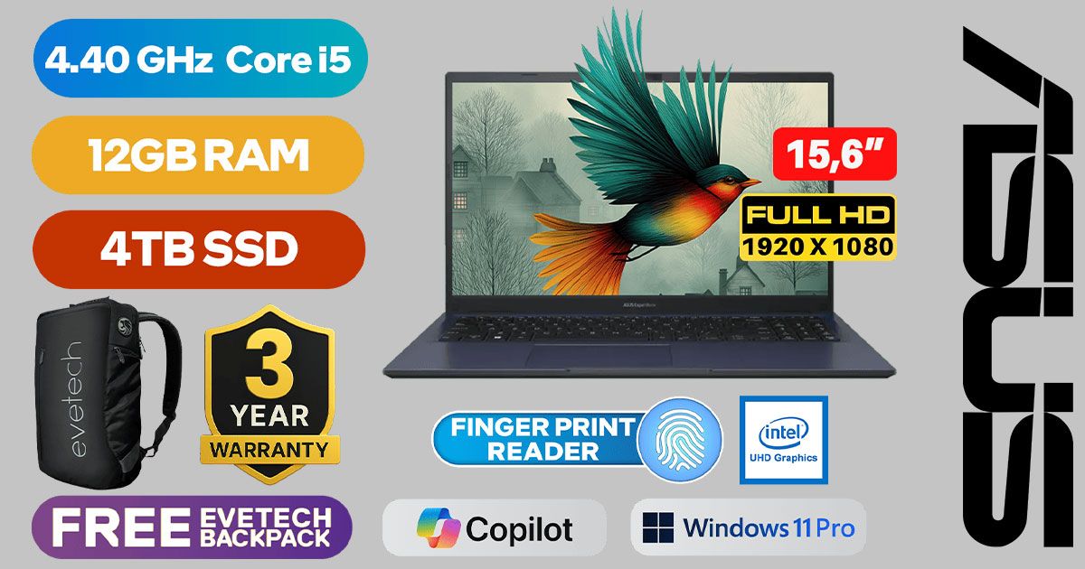 Asus ExpertBook B1 B1502CBA - Intel Core i5 Laptop with 12GB RAM & 4TB ...