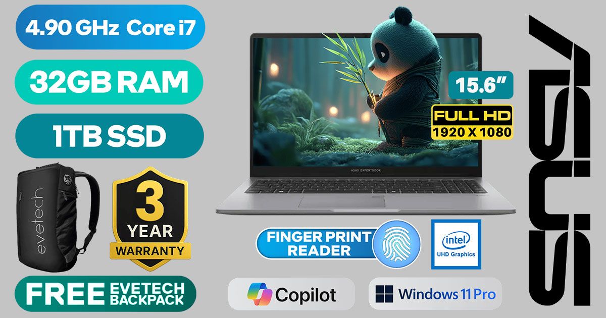 Asus ExpertBook P1 P1503CVA Core™ i7 | 32GB/1TB | Professional Laptop