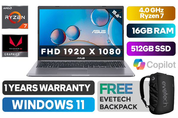 Buy ASUS M515DA RYZEN 7 Laptop - 16GB RAM - High Performance & Portability
