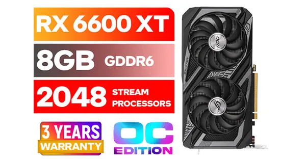 Buy ASUS ROG Strix Radeon RX 6600 XT OC 8GB GDDR6 - Ultimate Gaming ...