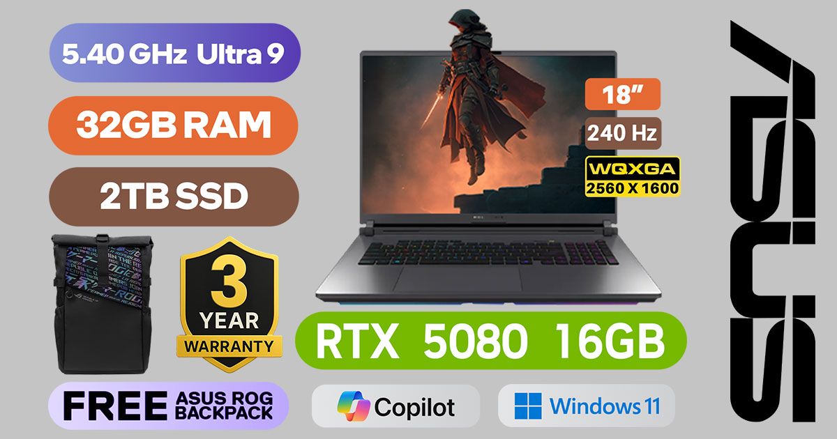 ASUS ROG STRIX SCAR 18 G815 Ultra RTX 5080 - Ultimate Gaming Laptop