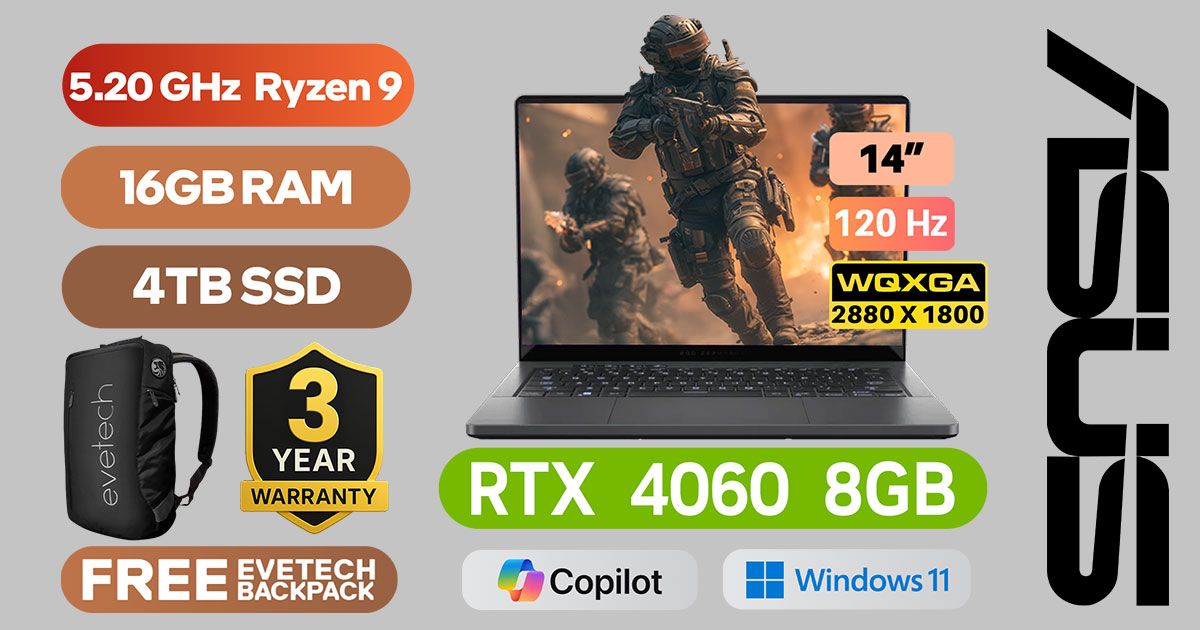 ASUS ROG Zephyrus GA403UV RTX 4060 Gaming Laptop - 4TB SSD