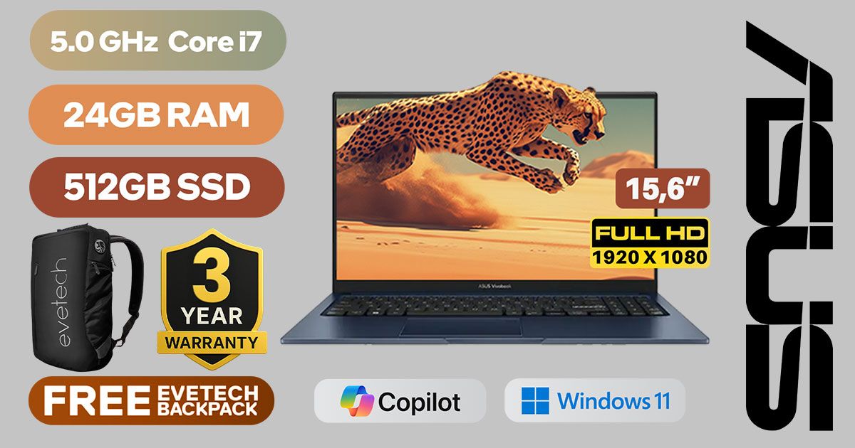 ASUS Vivobook 15 X1504VA - Intel® Core™ i7 Laptop with 24GB RAM