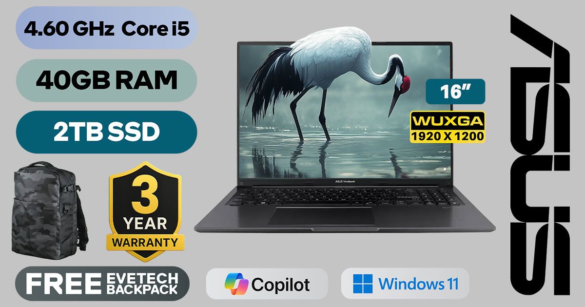 [OPEN BOX] ASUS Vivobook 16 X1605VA 40GB/2TB | Power Laptop | Evetech