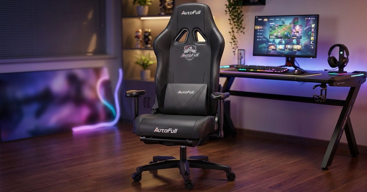 AutoFull C3 Essential Gaming Chair — Dynamic Lumbar, 160° Recline