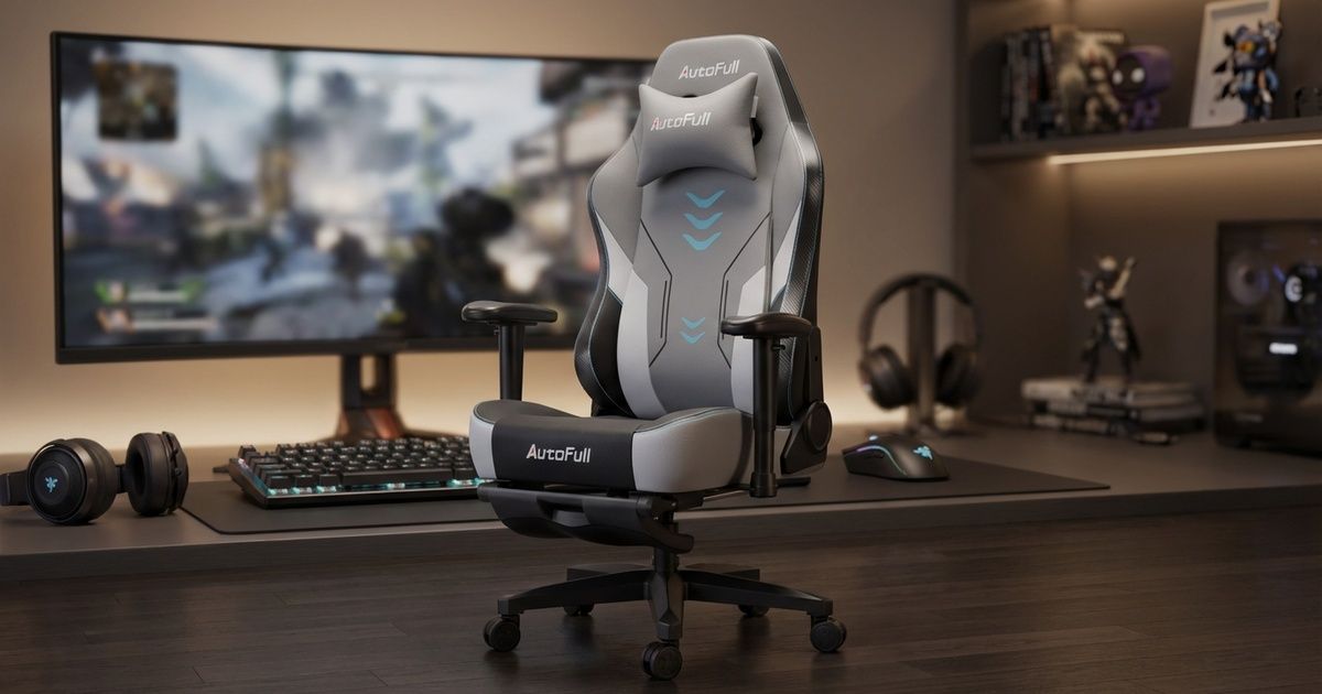 AutoFull C3 Titan Gaming Chair AFC303BSSE — Ergonomic Light Gray