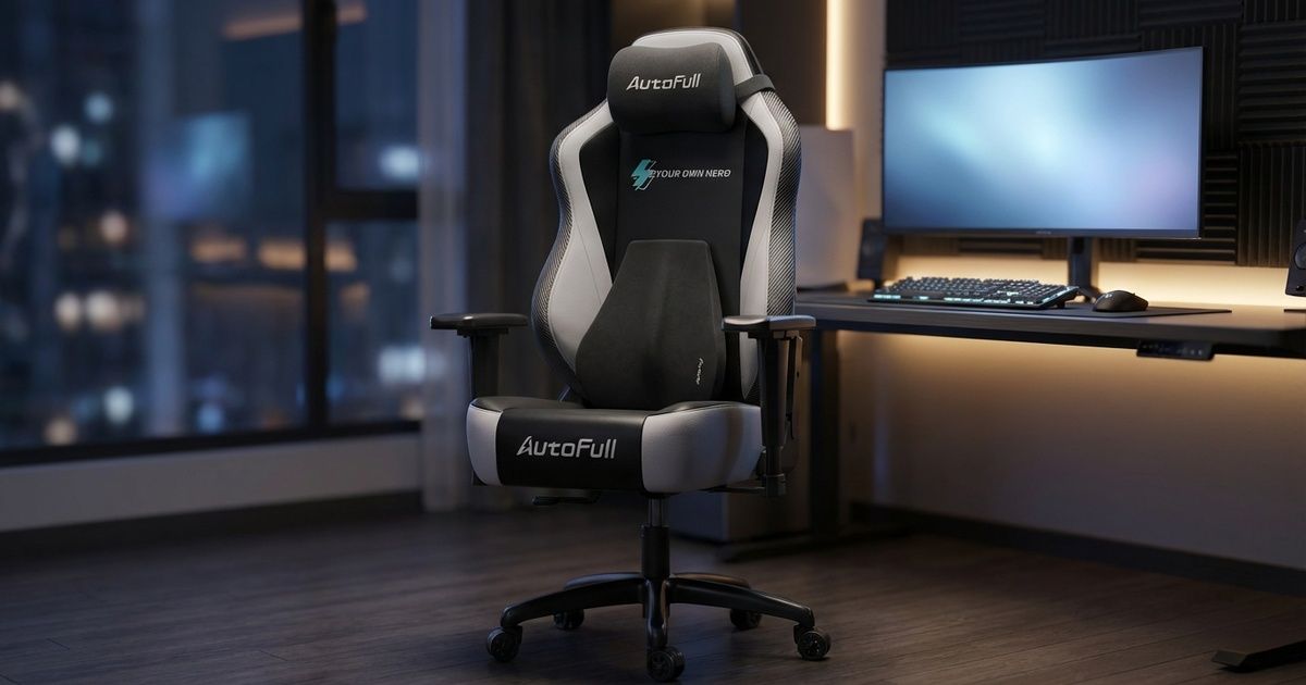 AutoFull M5 Plus Size Gaming Chair — 3D Lumbar, 160° Recline