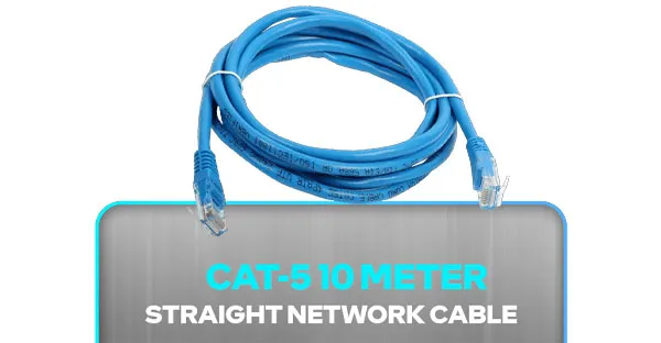 High-Quality CAT-5 10 Meter Straight Network Cable - Reliable Connectivity