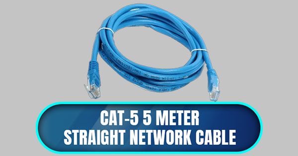 CAT-5 5 Meter Straight Network Cable - High-Speed Connectivity