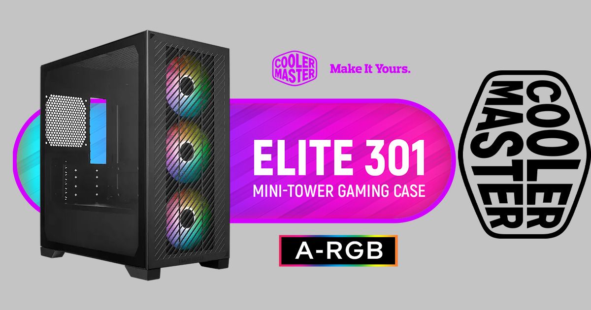 Cooler Master E301 Mini-Tower Case — Tempered Glass, ARGB Fans