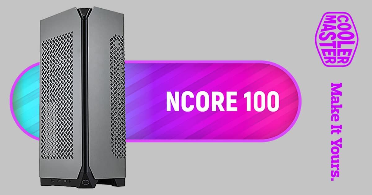 Cooler Master NCORE 100 ITX PC Case - Compact & Stylish Dark Grey