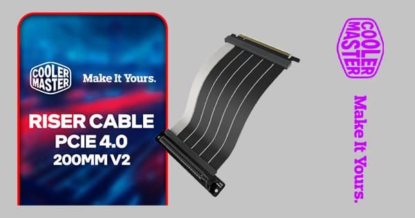 Cooler Master Riser Cable PCIe 4.0 x16 200mm V2 - Open Box Deal