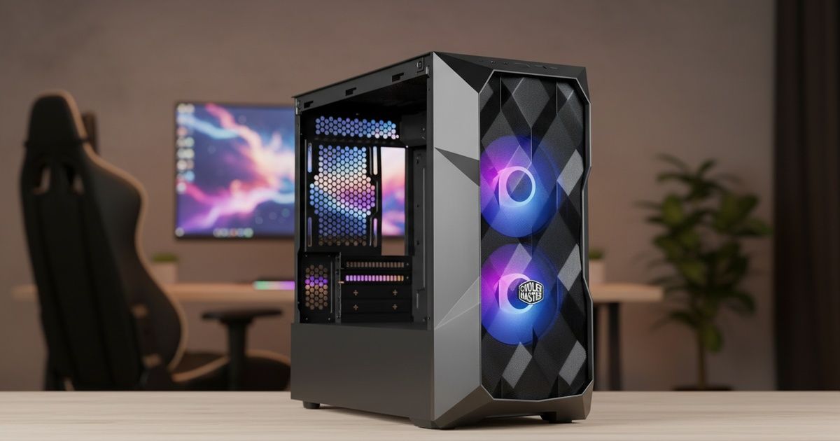 Cooler Master TD300 Mesh Micro-ATX Case – ARGB, Tempered Glass