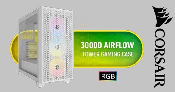 CORSAIR 3000D RGB AIRFLOW CC-9011256-WW Mid-Tower Case