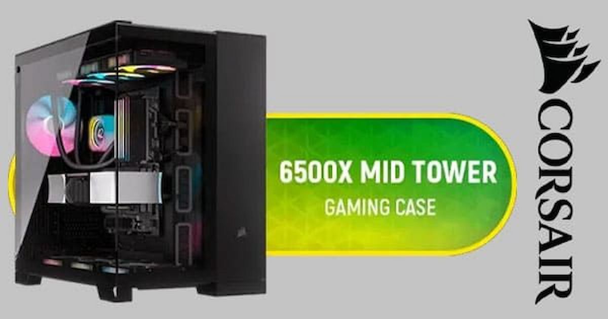 Corsair 6500X Mid-Tower E-ATX Gaming PC Case - Dual Chamber