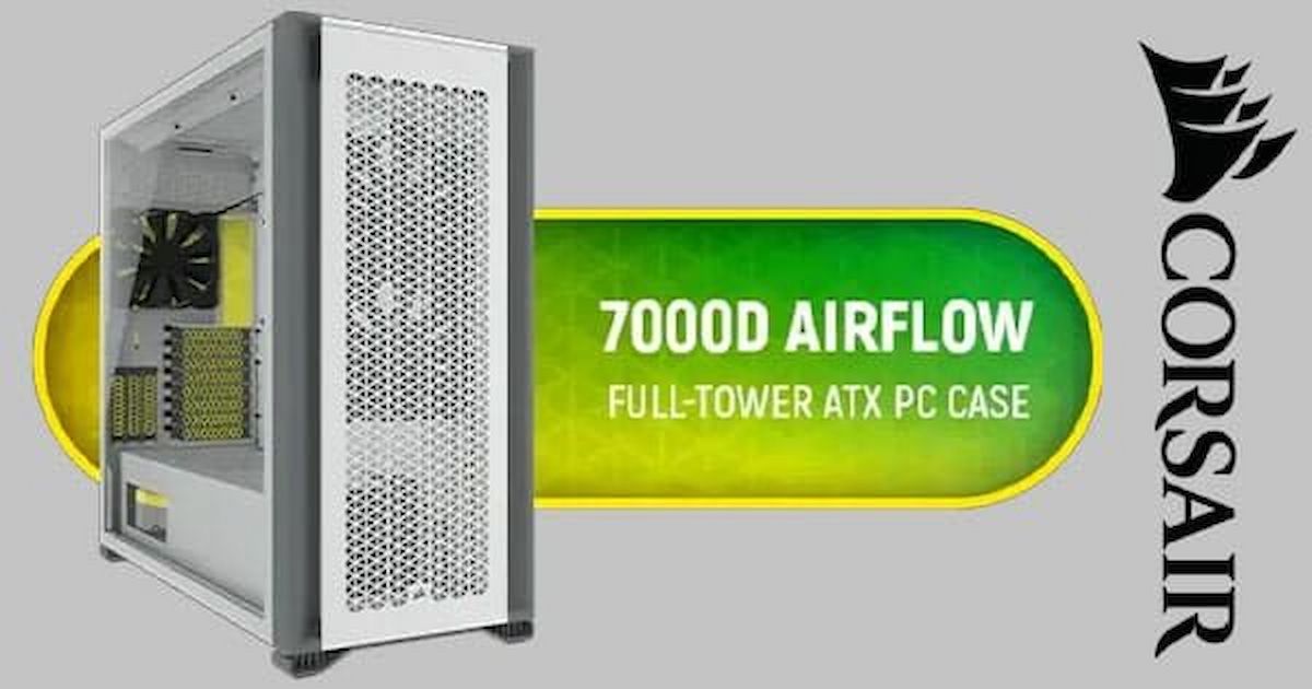 Corsair 7000D AIRFLOW Full-Tower E-ATX PC Case - White