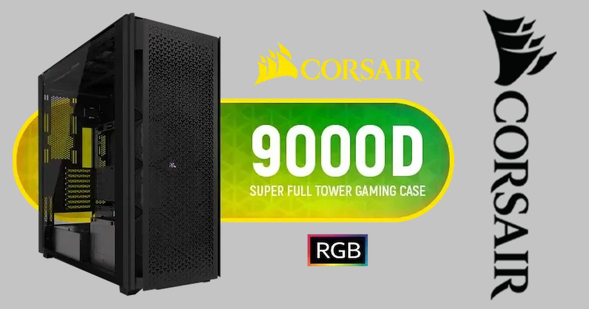 CORSAIR 9000D RGB AIRFLOW Super Full-Tower PC Case - E-ATX, Up to 18 Fans