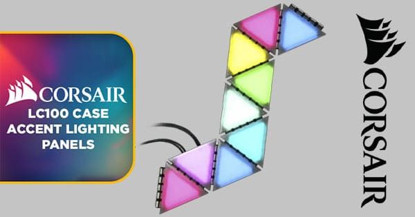 CORSAIR iCUE LC100 Accent Lighting Panels Mini Triangle - RGB LED Lighting