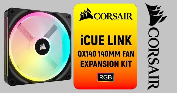Corsair iCUE LINK QX140 RGB 140mm Fan Expansion Kit - Open Box