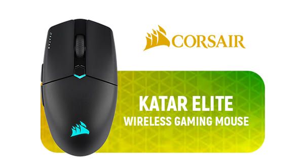 Corsair KATAR Elite Wireless Mouse — 26,000 DPI, Ultra-Light